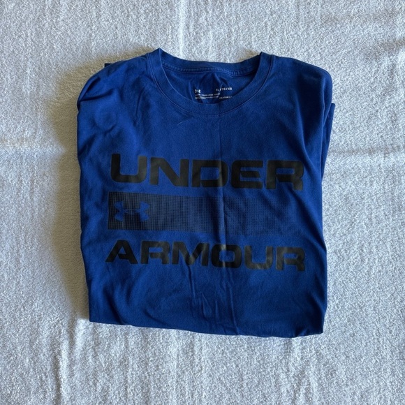 Under Armour | Shirts | Under Armour Royal Blue Heatgear Shirt | Poshmark